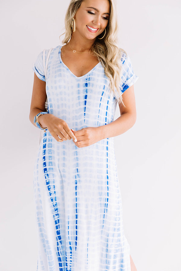 Portofino Party Tie Dye Maxi In Blue • Impressions Online Boutique
