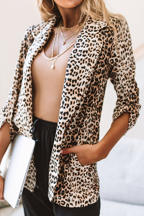 Fashion's Latest Leopard Blazer • Impressions Online Boutique