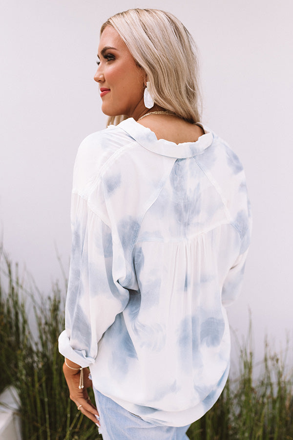 Touch The Sky Tie Dye Button Up Top • Impressions Online Boutique
