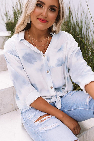 Touch The Sky Tie Dye Button Up Top – Impressions Online Boutique