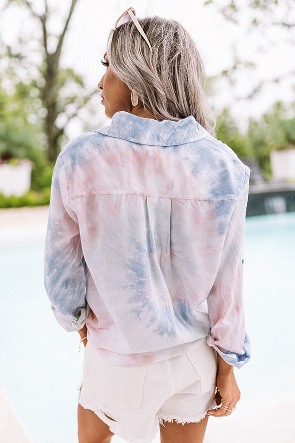 Highlight Reel Tie Dye Button Up Top – Impressions Online Boutique