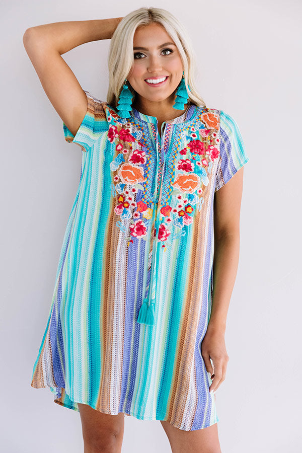 Wildflower Fabulous Embroidered Shift Dress • Impressions Online Boutique