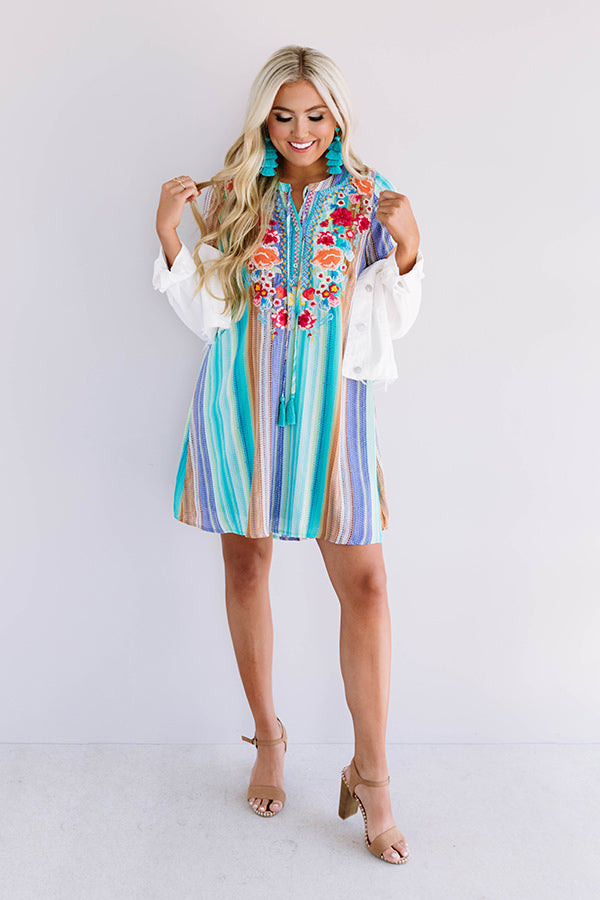 Wildflower Fabulous Embroidered Shift Dress • Impressions Online Boutique