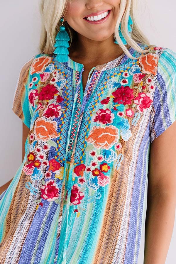 Wildflower Fabulous Embroidered Shift Dress • Impressions Online Boutique