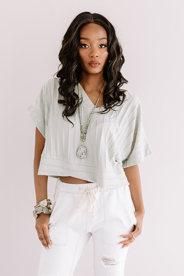 Wisteria Wishes Crop Top In Pear – Impressions Online Boutique