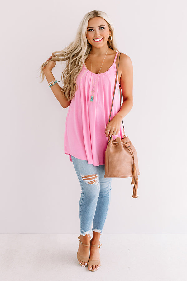 Free Flowing Shift Tank in Pink • Impressions Online Boutique
