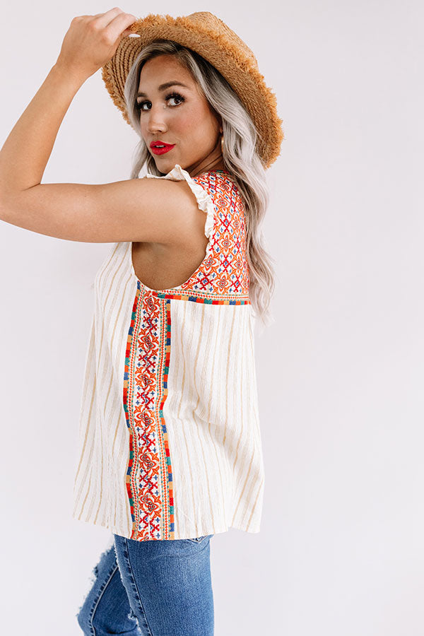 Summer Spotlight Embroidered Top – Impressions Online Boutique