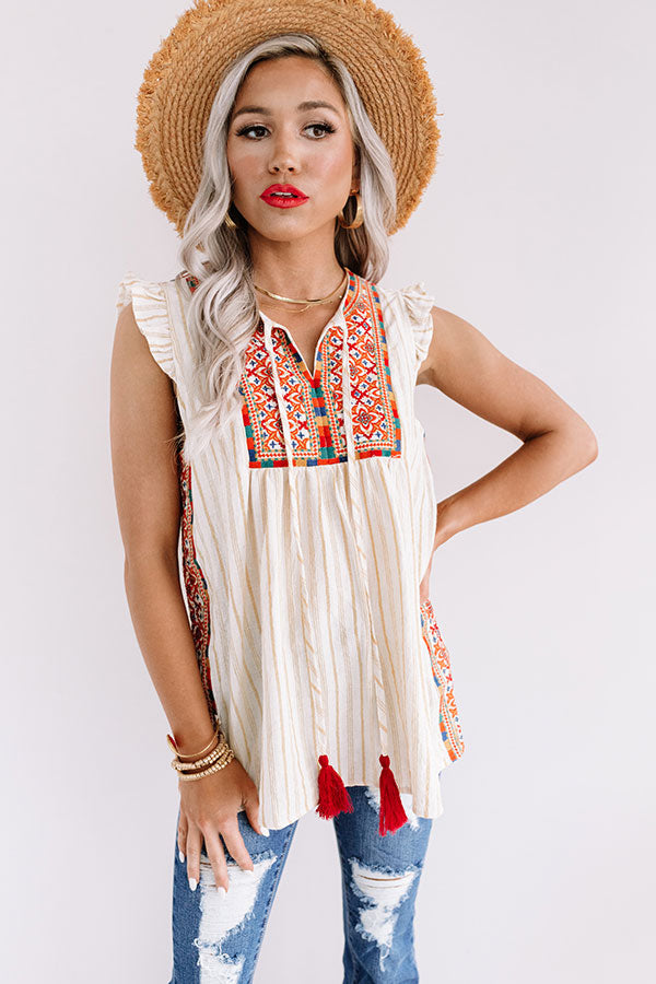 Summer Spotlight Embroidered Top – Impressions Online Boutique