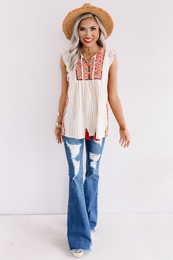 Summer Spotlight Embroidered Top – Impressions Online Boutique