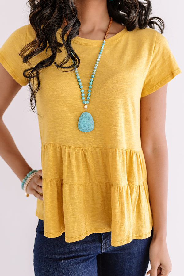 City Square Shift Top In Marigold • Impressions Online Boutique