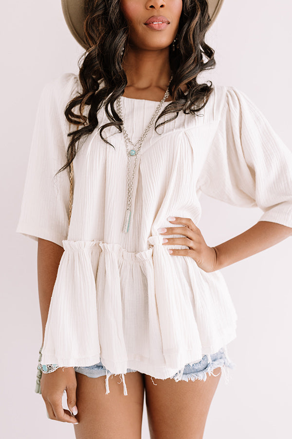 Blissful & Beautiful Shift Top In Ivory • Impressions Online Boutique