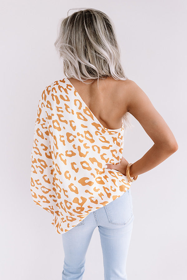 Grand Evening Leopard Top In Marigold • Impressions Online Boutique