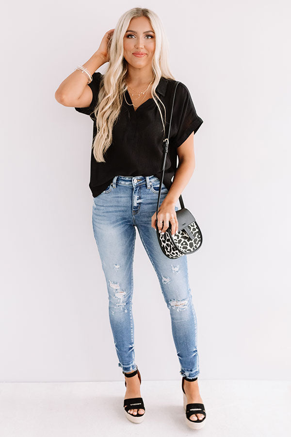 You've Got The Beat Shift Top In Black • Impressions Online Boutique