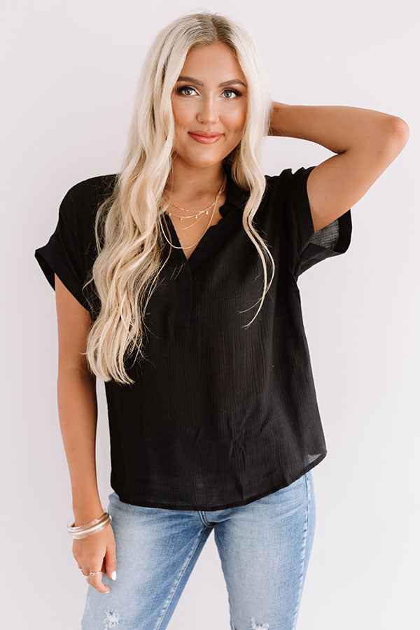 You've Got The Beat Shift Top In Black • Impressions Online Boutique