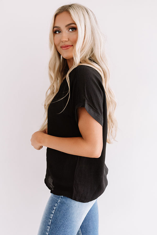 You've Got The Beat Shift Top In Black • Impressions Online Boutique