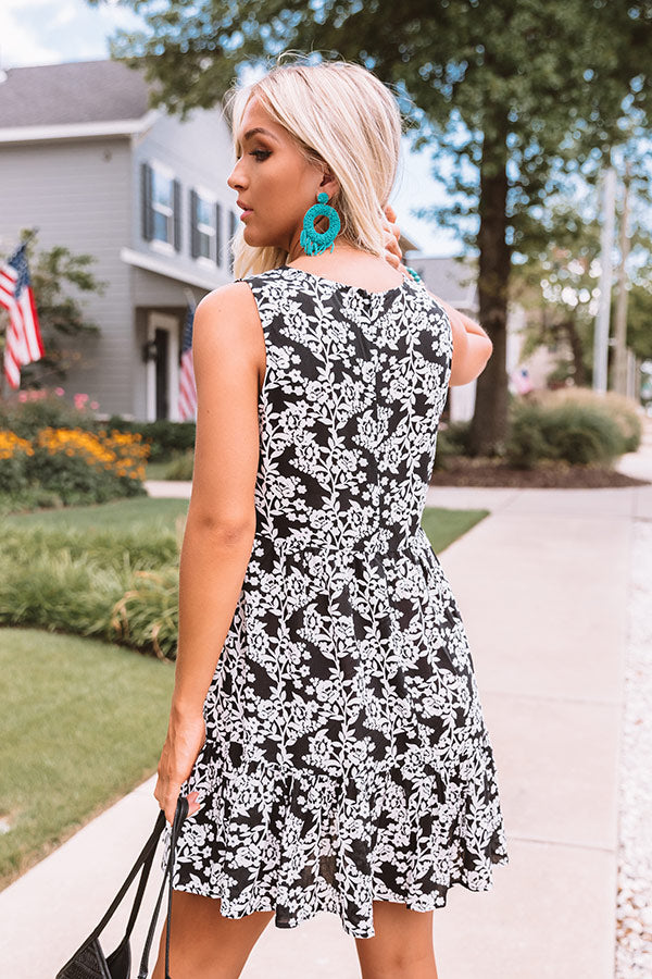 State Of Flow Floral Dress In Black • Impressions Online Boutique