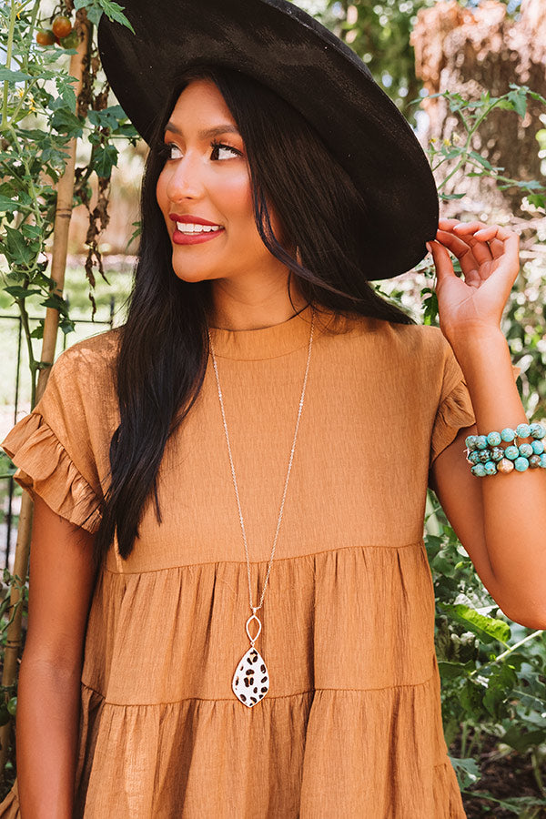 She's A Vision Leopard Necklace In Ivory – Impressions Online Boutique