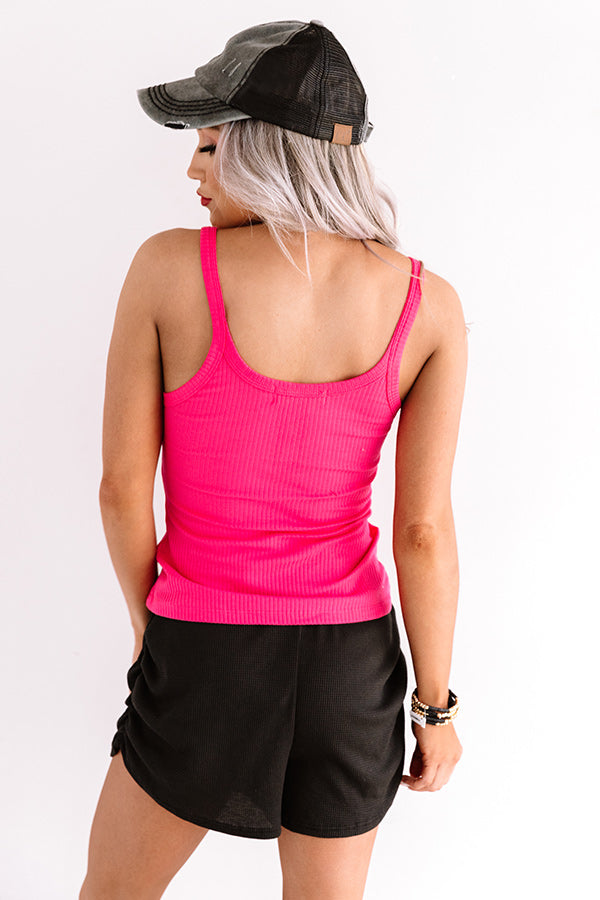 Pick Up The Pace Tank in Hot Pink • Impressions Online Boutique