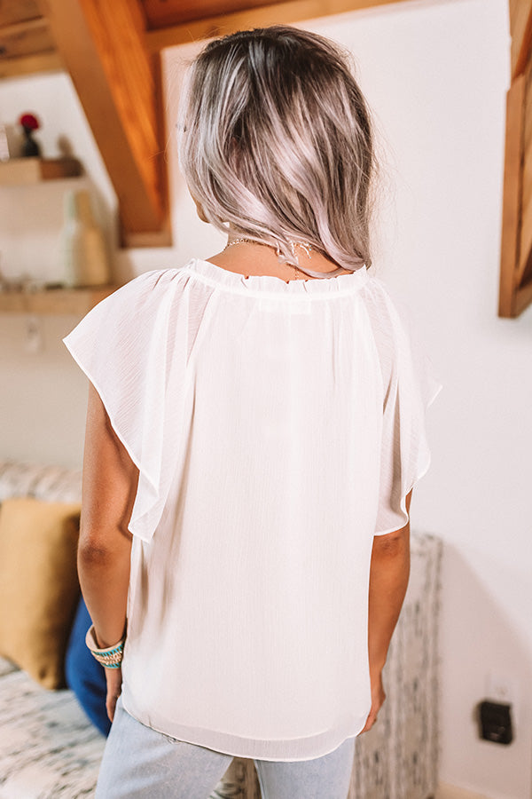 So Polite Top In Cream • Impressions Online Boutique