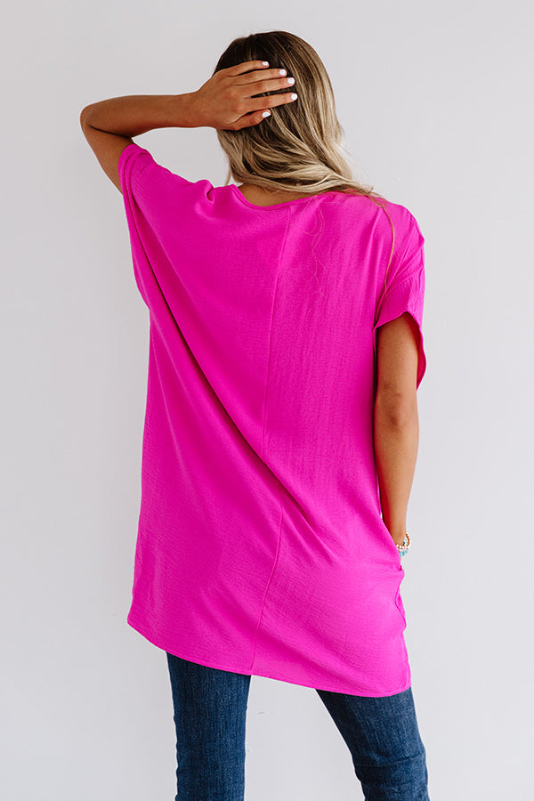 Modern Magic Tunic Dress In Fuchsia • Impressions Online Boutique