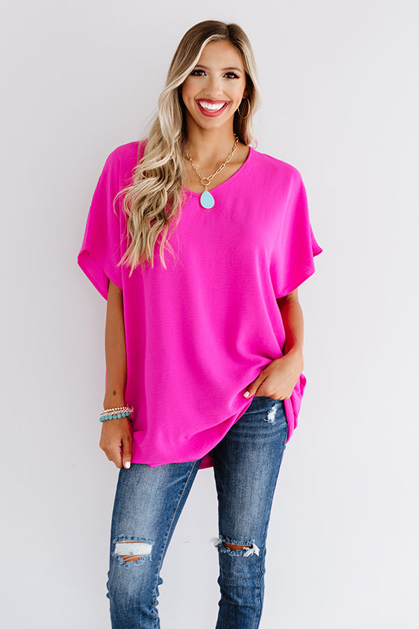 Modern Magic Tunic Dress In Fuchsia • Impressions Online Boutique
