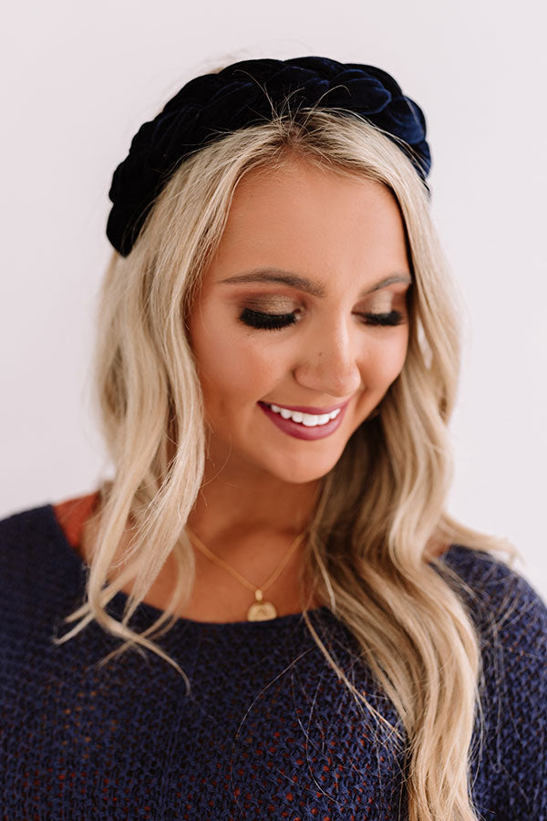 The Good Years Velvet Headband In Navy • Impressions Online Boutique