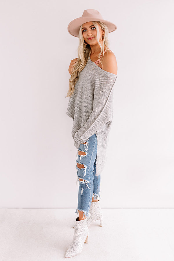 Colorado Woods Knit Sweater In Grey • Impressions Online Boutique