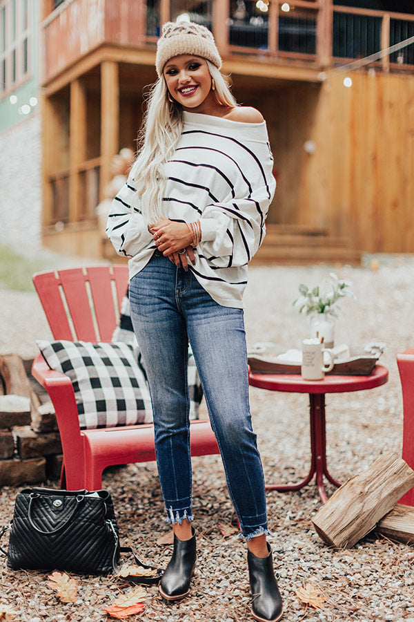 Rocky Mountain Highlights Stripe Sweater • Impressions Online Boutique