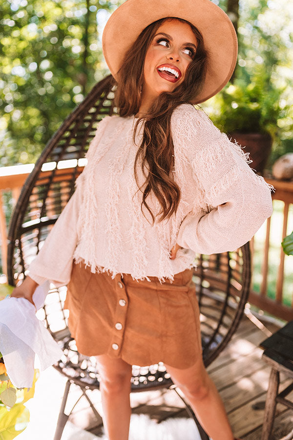 It's A Match Frayed Sweater • Impressions Online Boutique