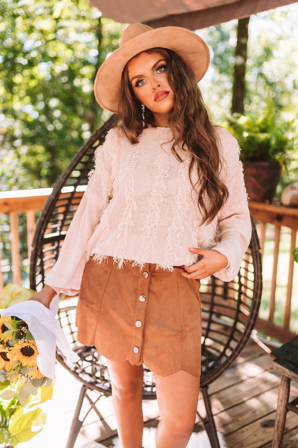 It's A Match Frayed Sweater • Impressions Online Boutique