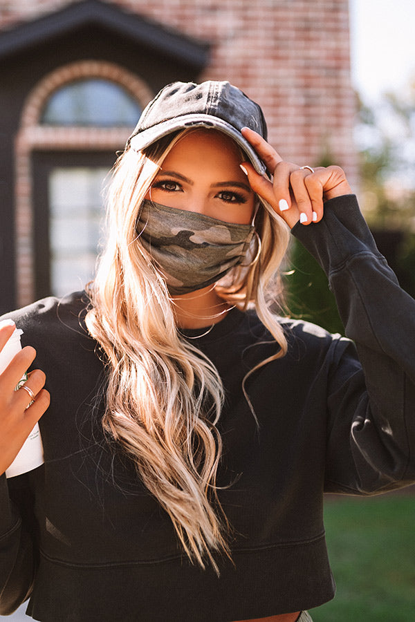 Pretty Style Cloth Face Mask In Camo – Impressions Online Boutique