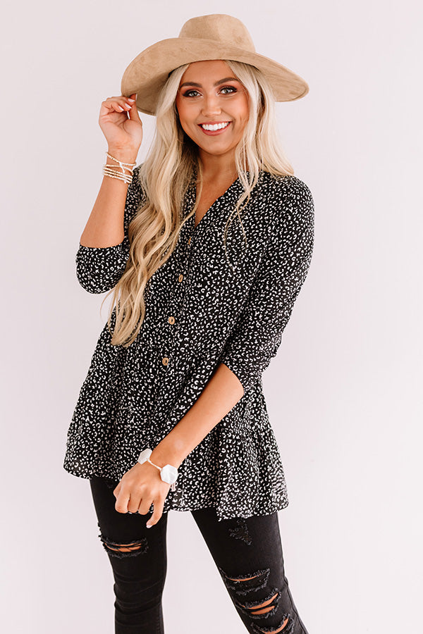 Look Up To You Shift Top In Black – Impressions Online Boutique