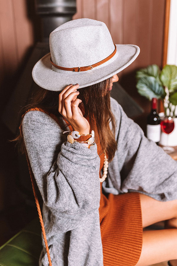 Floating On Cloud Nine Fedora In Grey – Impressions Online Boutique