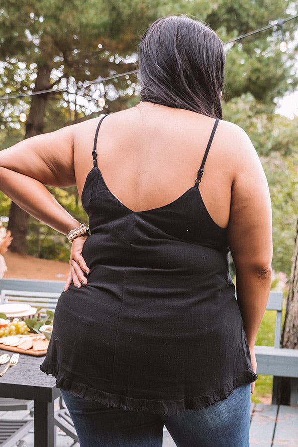 Ready To Represent Shift Tank In Black Curves • Impressions Online Boutique