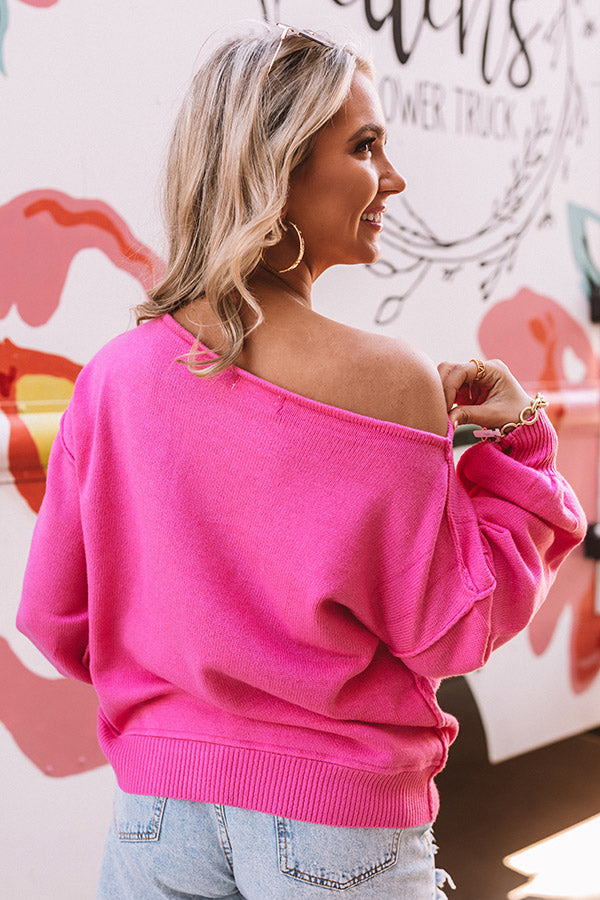 Cabin Vacay Sweater In Pink • Impressions Online Boutique