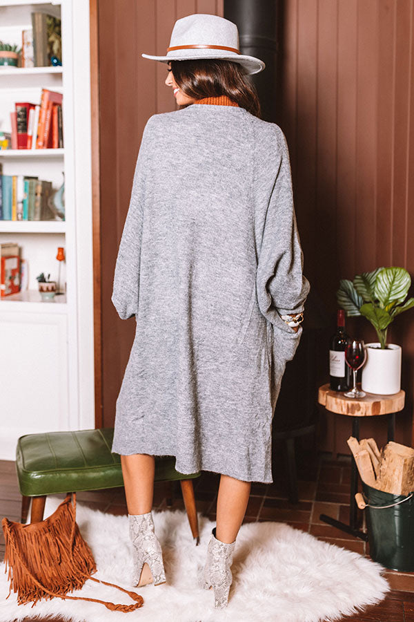 Fall Morning Duster Cardigan in Grey • Impressions Online Boutique