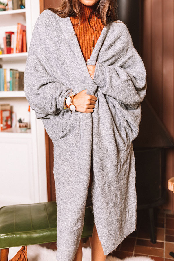 Fall Morning Duster Cardigan in Grey • Impressions Online Boutique