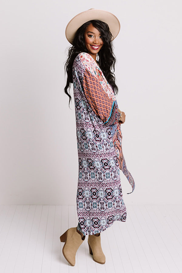 Out Of The Woods Floral Duster In Lavender • Impressions Online Boutique