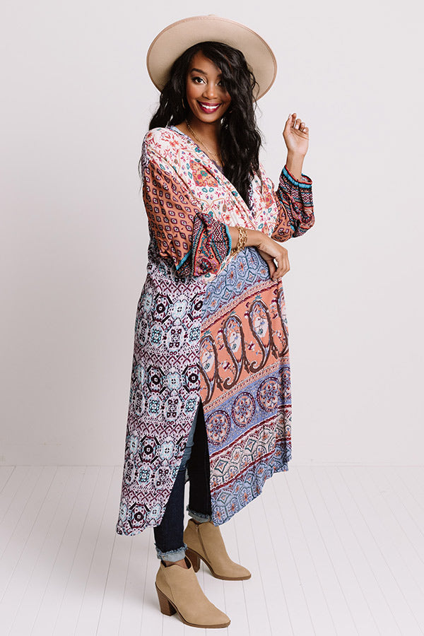 Out Of The Woods Floral Duster In Lavender • Impressions Online Boutique