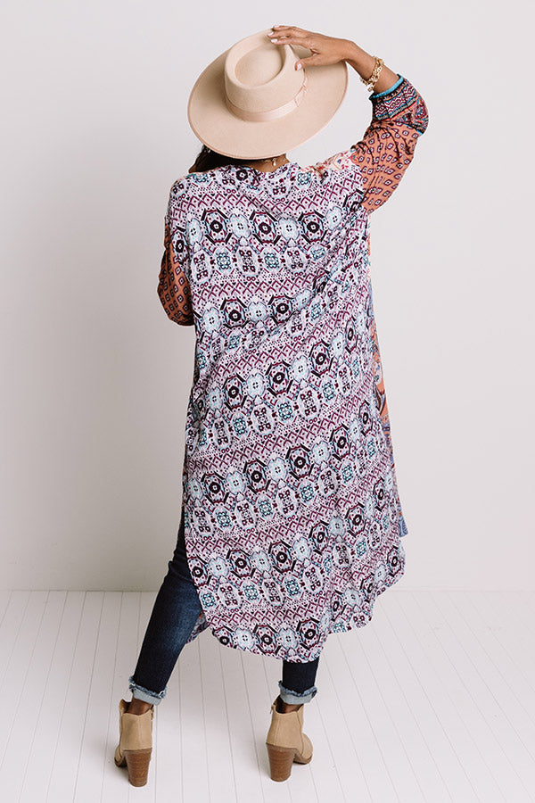 Out Of The Woods Floral Duster In Lavender • Impressions Online Boutique