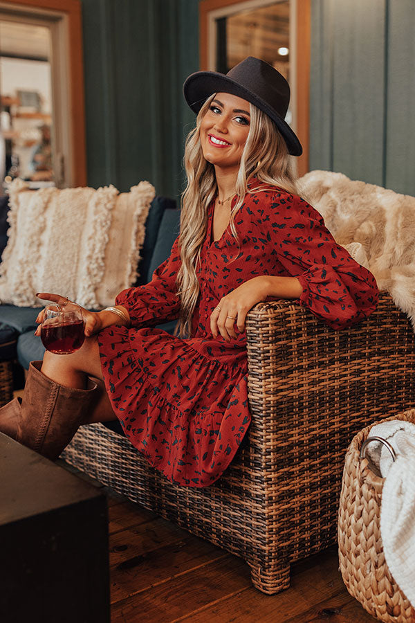 Vermont Visit Shift Dress In Rust • Impressions Online Boutique
