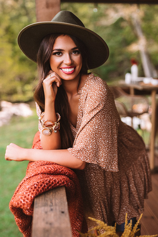 Warm Smiles Shift Dress In Camel • Impressions Online Boutique