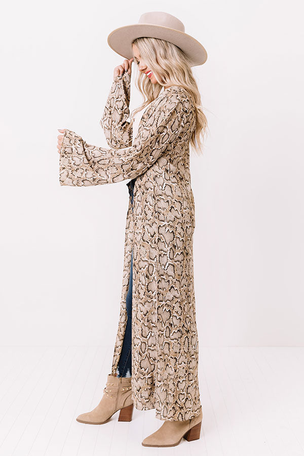 Runway Show Snake Print Duster • Impressions Online Boutique