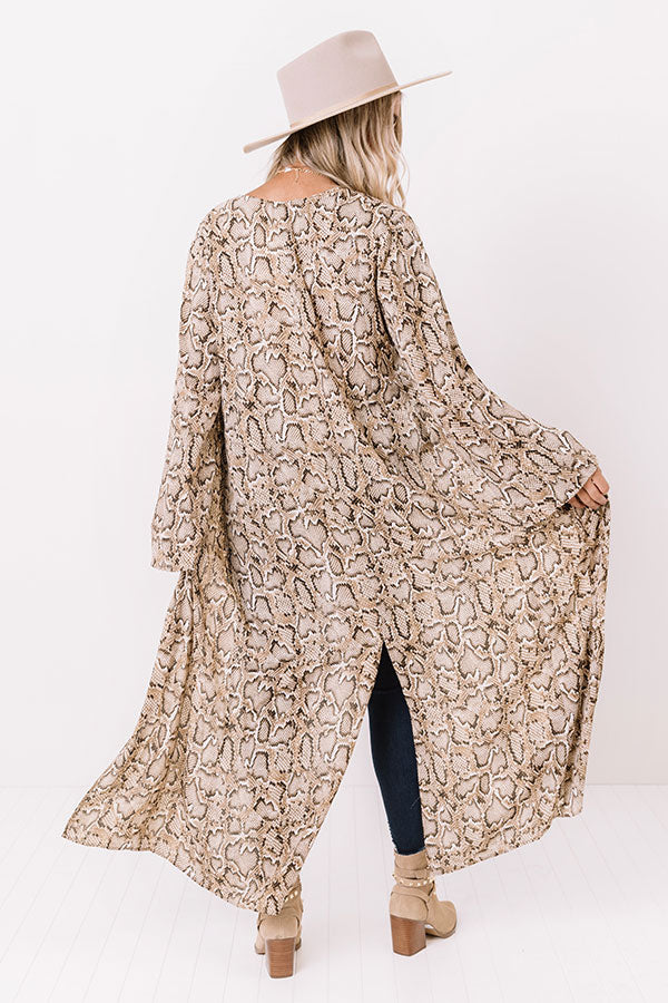 Runway Show Snake Print Duster • Impressions Online Boutique