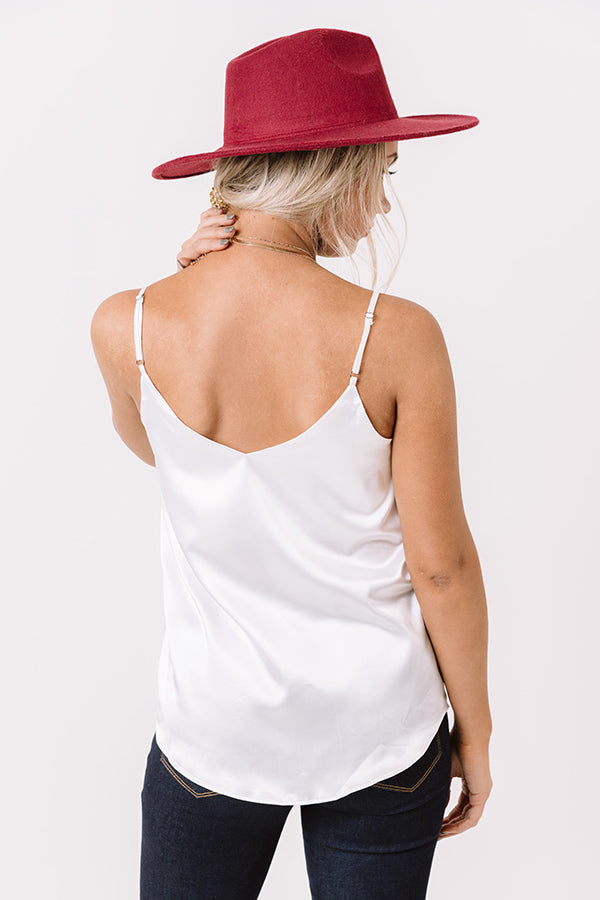 Beauty Divine Satin Tank In White • Impressions Online Boutique
