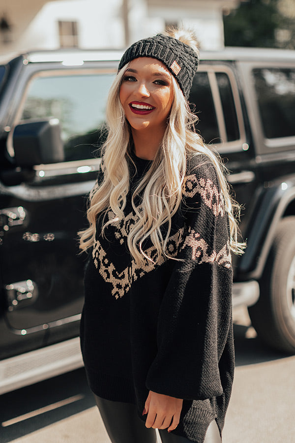 Make Your Mark Knit Sweater In Black – Impressions Online Boutique