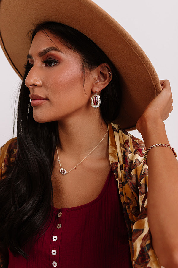 Kendra Scott Anna Gold Drop Earrings in Bronze Veined Maroon Jade ...