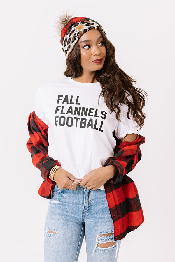 Fall, Flannels, Football Tee • Impressions Online Boutique
