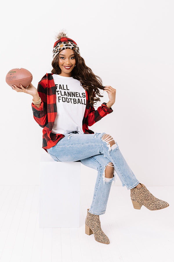 Fall, Flannels, Football Tee • Impressions Online Boutique