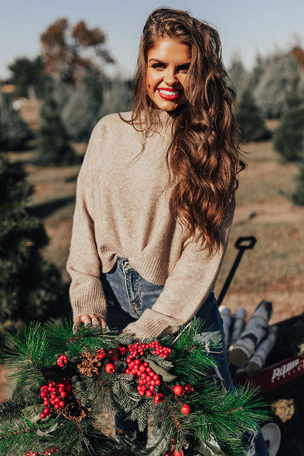 Maude Spot Sweater In Warm Taupe – Impressions Online Boutique